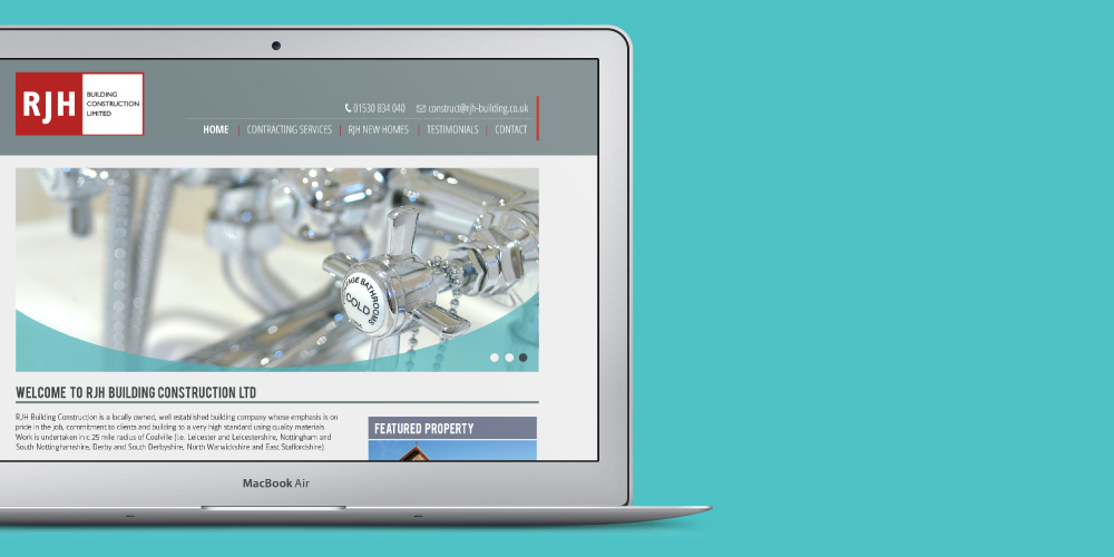 Website development | RJH homes | Home developer | Leicestershire