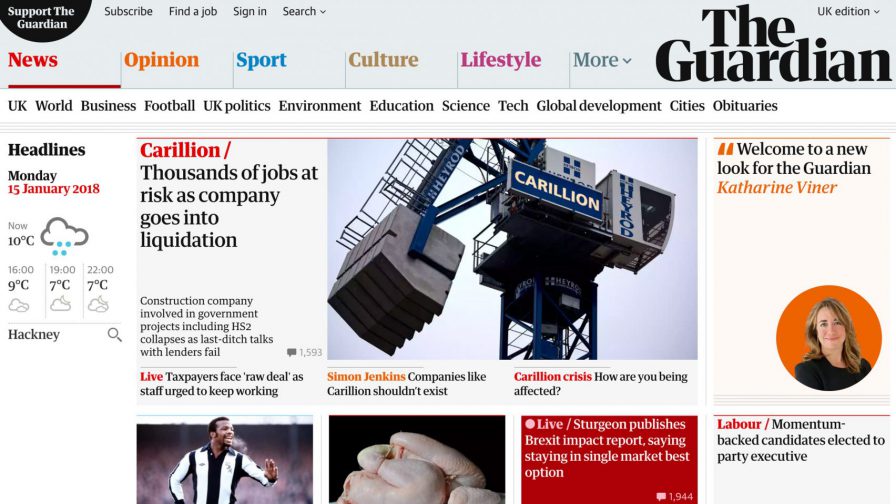 The Guardian's newspaper, web and app rebrand is live! | a dozen eggs